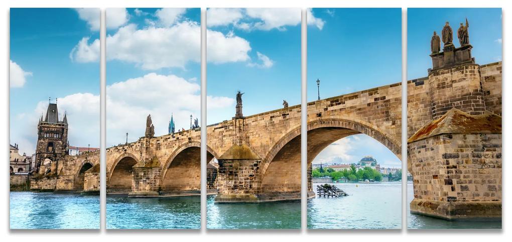 Malvis ® Pražský Karlův most Velikost: pětidílné schody - 150x75 cm