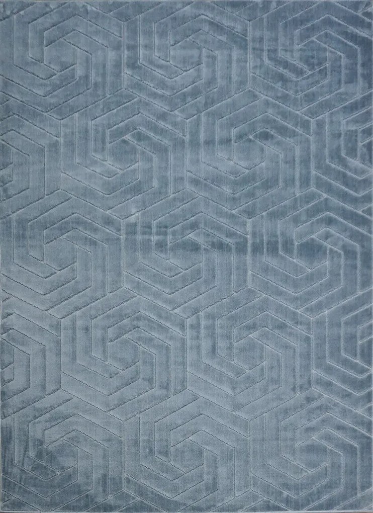BE Koberec Zen Garden Collection 2401 BLUE - modrý obdélníkový Rozměr: 60x100 cm
