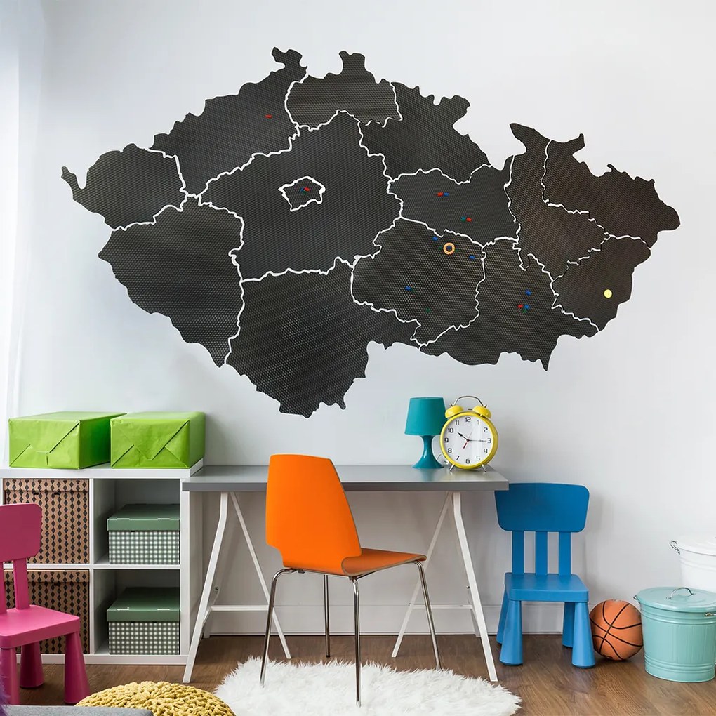 Vylen pěnová mapa ČR nástěnka Bílá 2150x1200mm