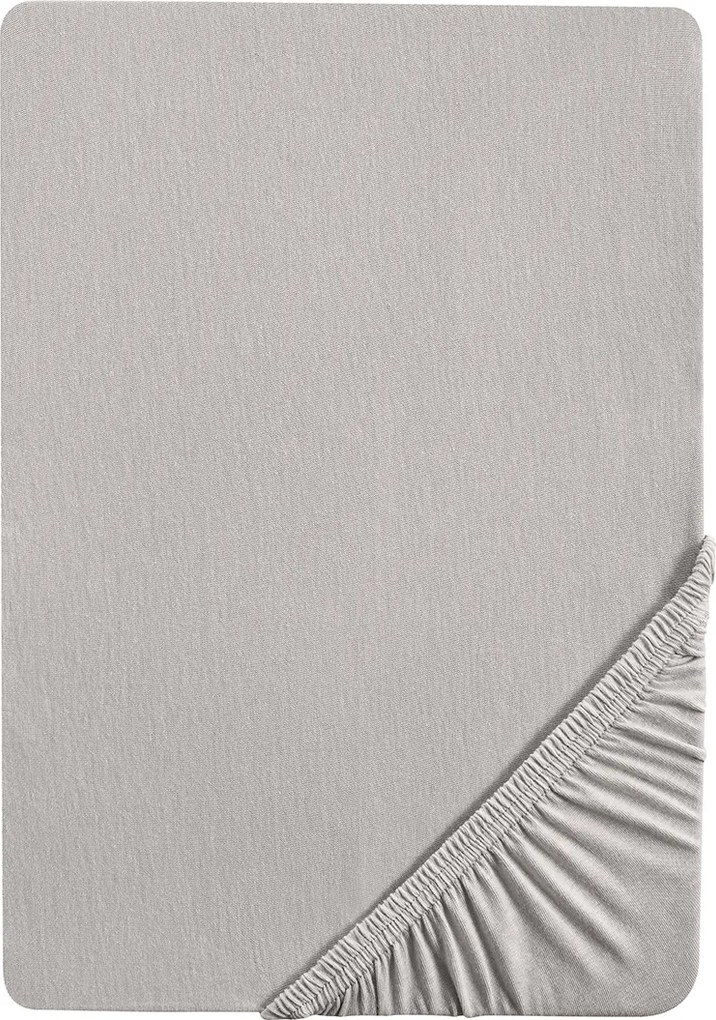 Biberna Napínací prostěradlo žerzej-elastan, výška rohu do 25 cm. (bouřkově šedá, 90-100 x 200 cm)