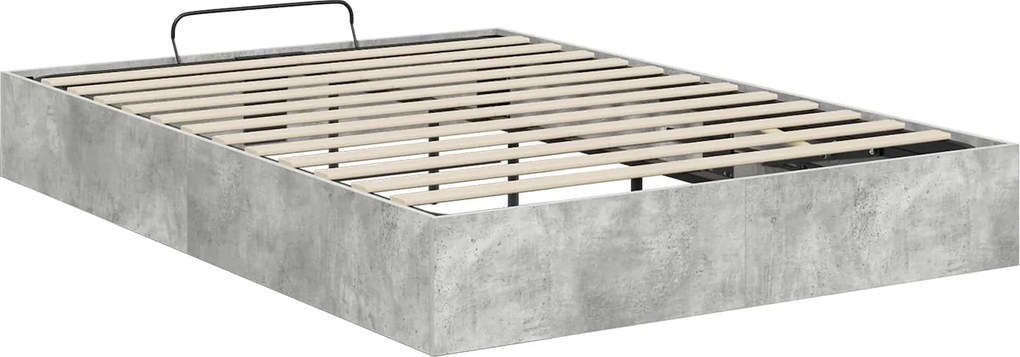 Ottoman postel Betonově Šedá 150 x 200 cm Dřevěný materiál 3409224