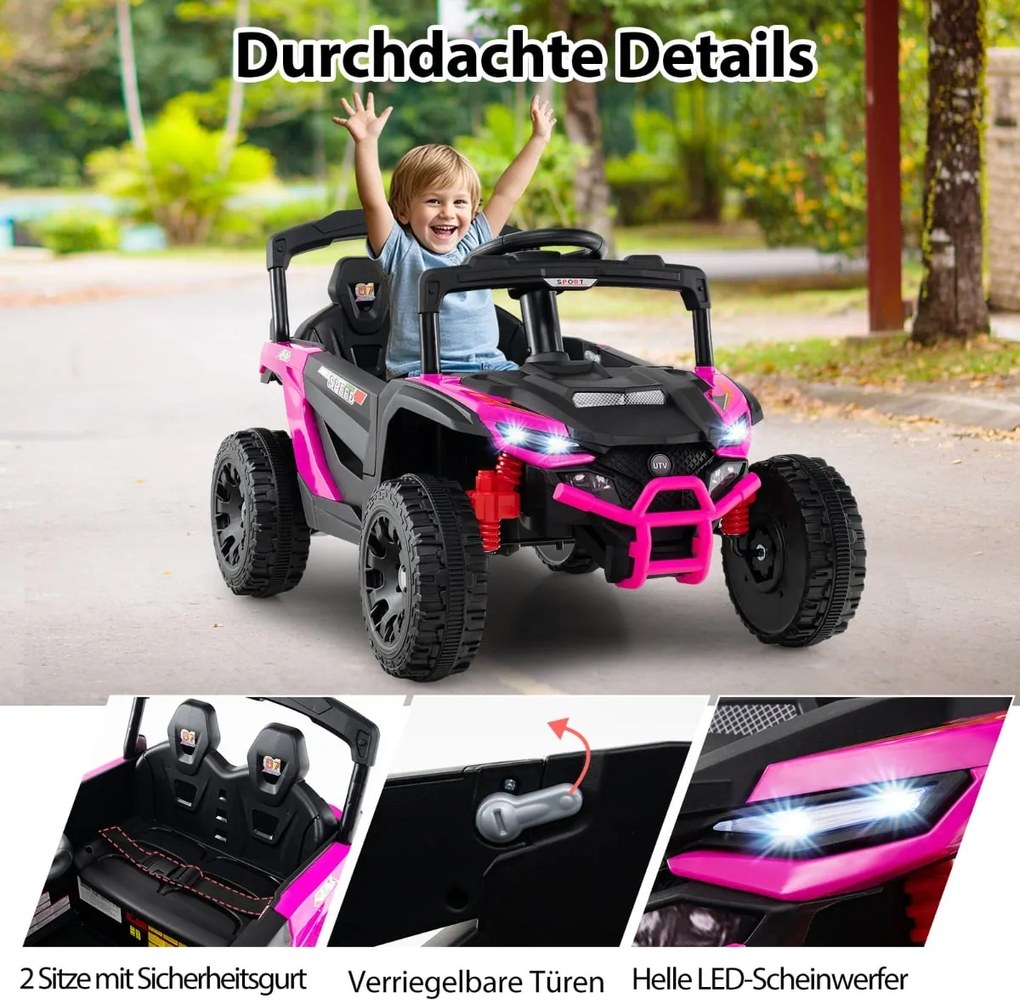 Costway Dětské 12 V elektrické auto s dálkovým ovládáním Electric UTV Truck