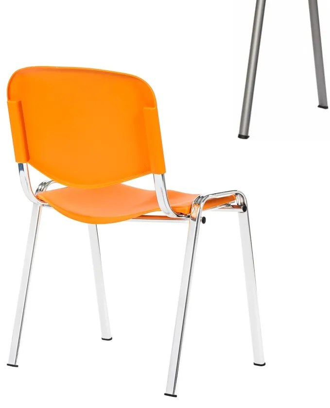 Konferenční židle TAURUS PG ISO šedý lak, plastový opěrák a sedák dle výběru