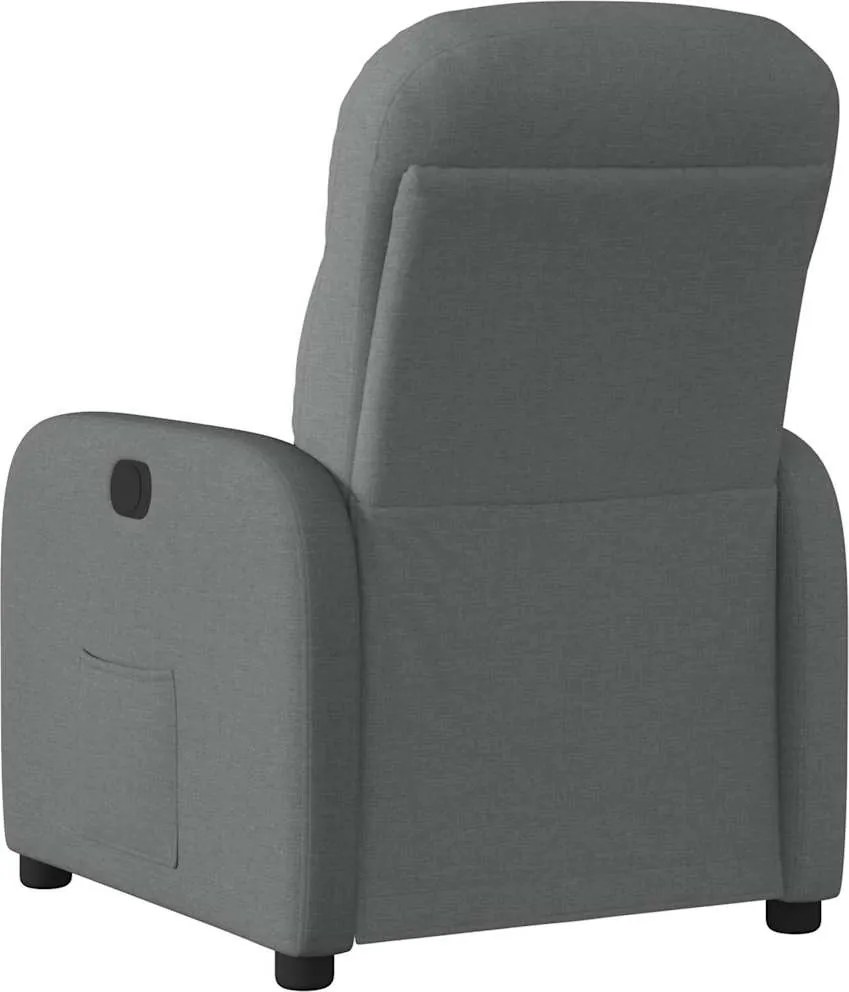 Elektrické polohovací křeslo tmavě šedé textil 3302953