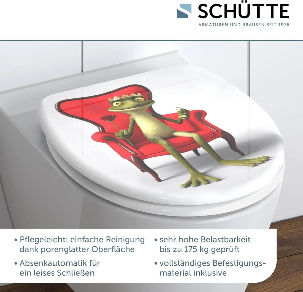 Eisl Sanitär WC prkénko Duroplast Soft Close Frog King 82190