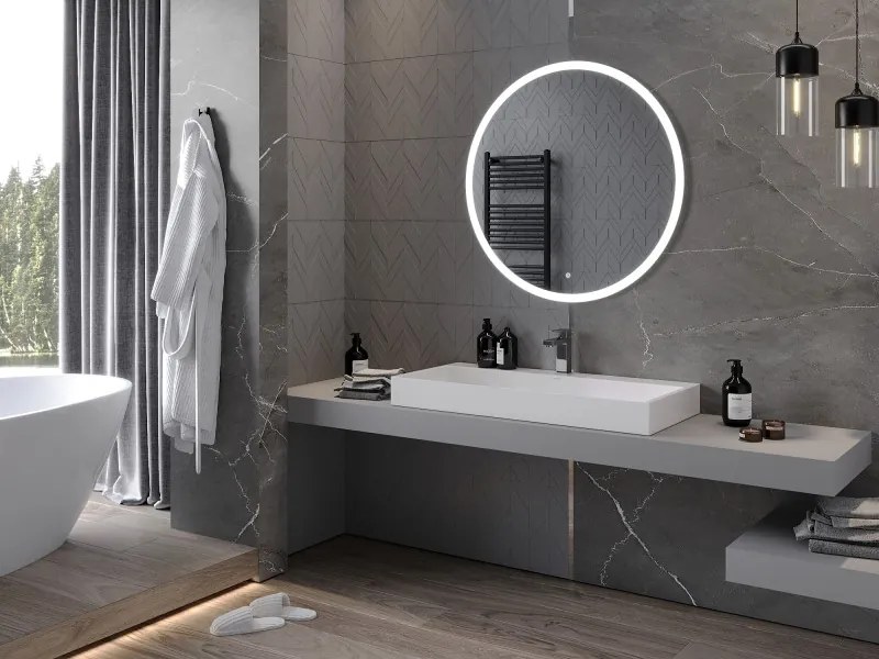 Mexen Oro kulaté podsvícené koupelnové zrcadlo, 100 cm, LED 6000K, proti zamlžení - 9824-100-100-611-00