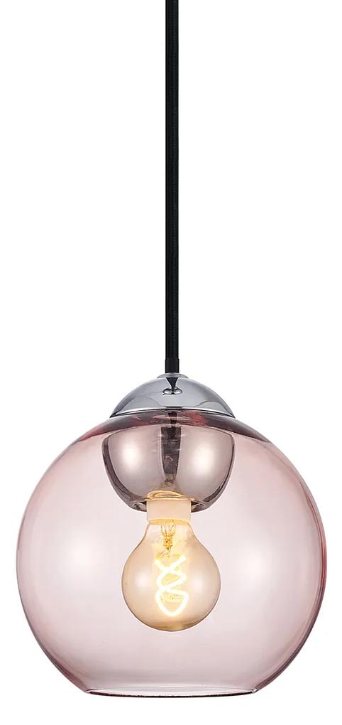 Halo Design 743001 závěsné svítidlo Bubbles růžové, ø14cm