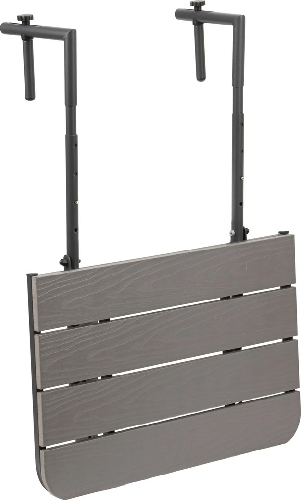 Závěsný balkónový stůl Aretto 60 cm šedý