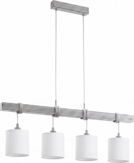 Brilagi - LED Lustr na lanku NUBILA 4xE27/60W/230V šedá/bílá