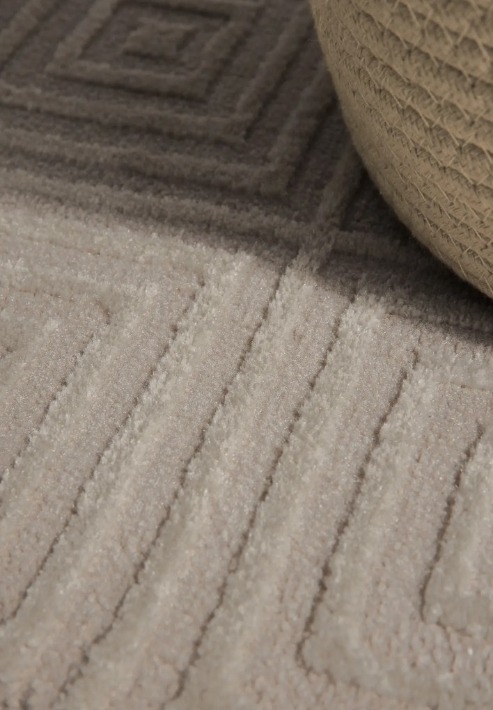 ELLE Decoration, Kusový koberec Perles 106184 White Cream z kolekce Elle, 120x170, béžová, ložnice