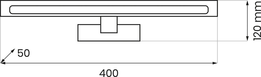 Nástěnné LED svítidlo Klimt, 1x LED 8w, 3000-6000k, (40 cm), ch