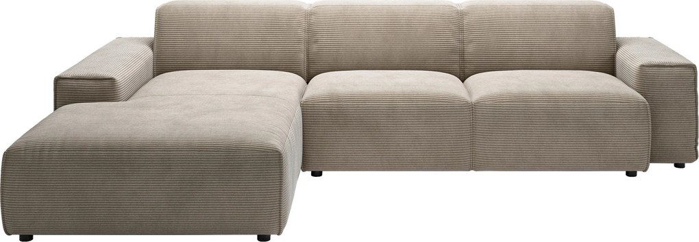 XXXLutz ROHOVÁ SEDAČKA, textil, šedohnědá Livetastic - Sedací soupravy - 001581035507