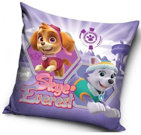 CARBOTEX - Povlak na polštář  / polštářek Tlapková patrola - Paw Patrol - Skye a Everest / 40 x 40 cm