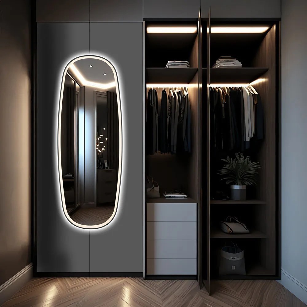 Nástěnné zrcadlo s osvětlením 60x160 cm Diana – Mirrors and More