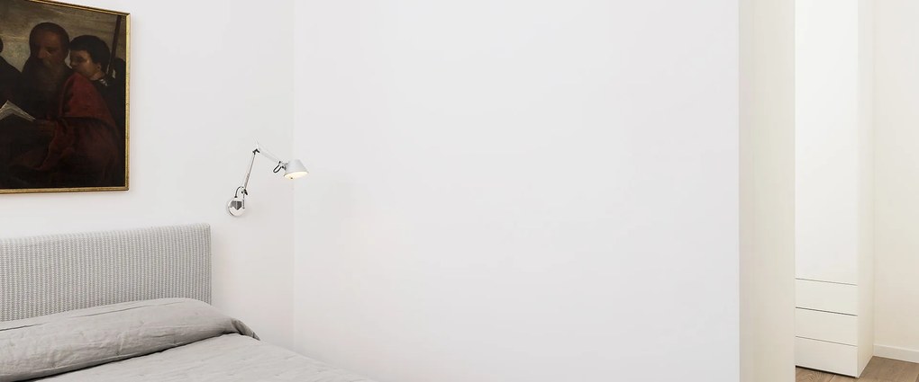Artemide A005910 + A025150 Tolomeo mini parete halo, designové nástěnné svítidlo s vypínačem, 1x70W E27, hliník, max. 111cm