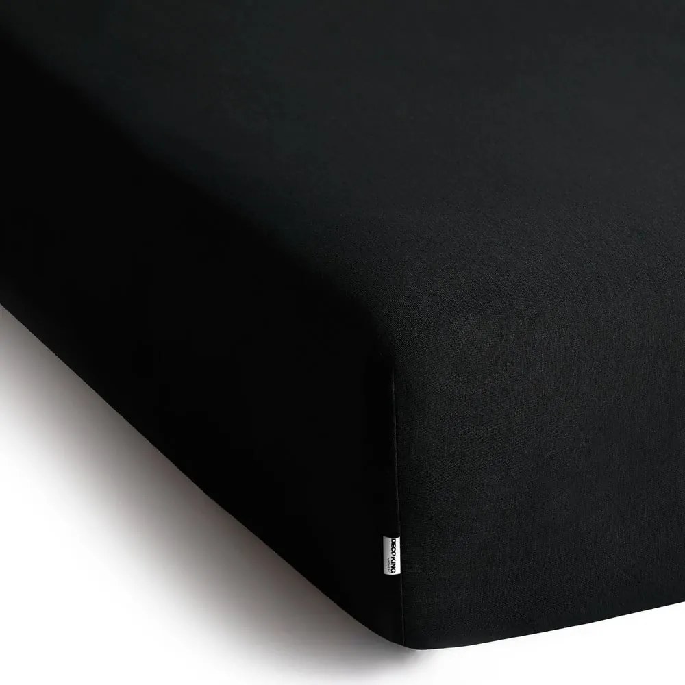 Černé napínací prostěradlo jersey 200x200 cm Amber – Restilo