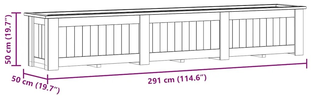 vidaXL Marketos Vyvýšený záhon 291 x 50 x 50 cm impregnovaná borovice