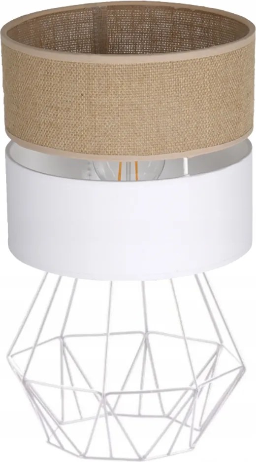 Noční Lampa Stolní Juta Boho Jutová Duo Pásy