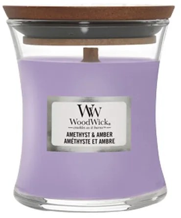 Vonná svíčka WoodWick - Amethyst Amber 85g/20 - 30 hod