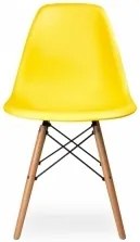 Židle DSW, žlutá (Buk)