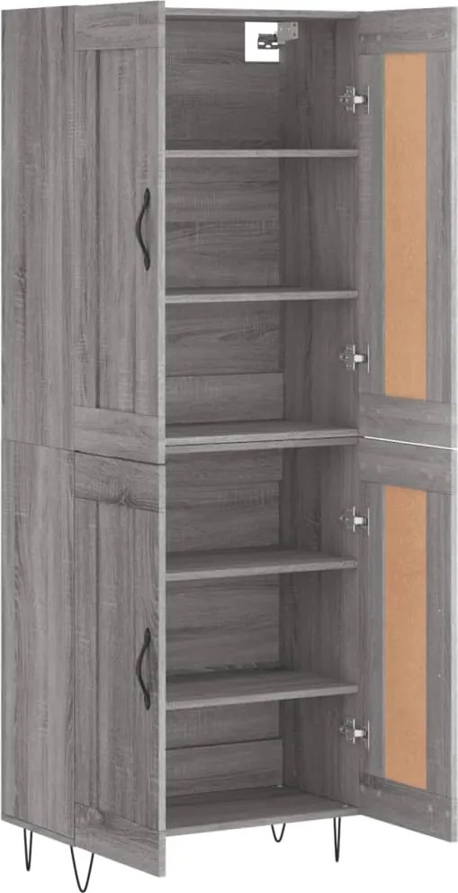 Skříň highboard šedá sonoma 69,5 x 34 x 180 cm kompozitní dřevo 3199719