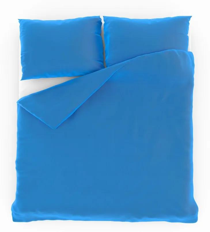 Kvalitex Jednobarevné bavlněné povlečení 140x200 + 70x90 cm - Modré