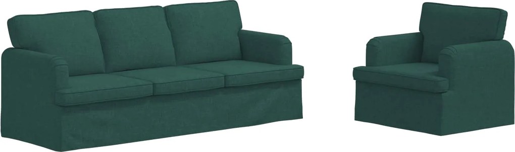 Set pohovek 2 ks Tmavě zelená textil 3407607