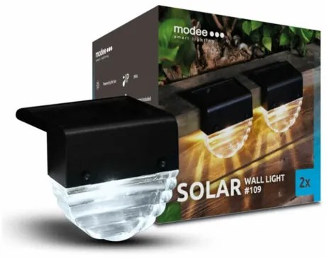 Modee LED + RGB LED solární nástěnné svítidlo ML-WS109, 2 ks