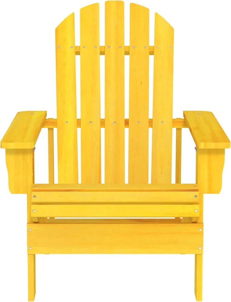 Zahradní židle Adirondack masivní jedlové dřevo žlutá 315874