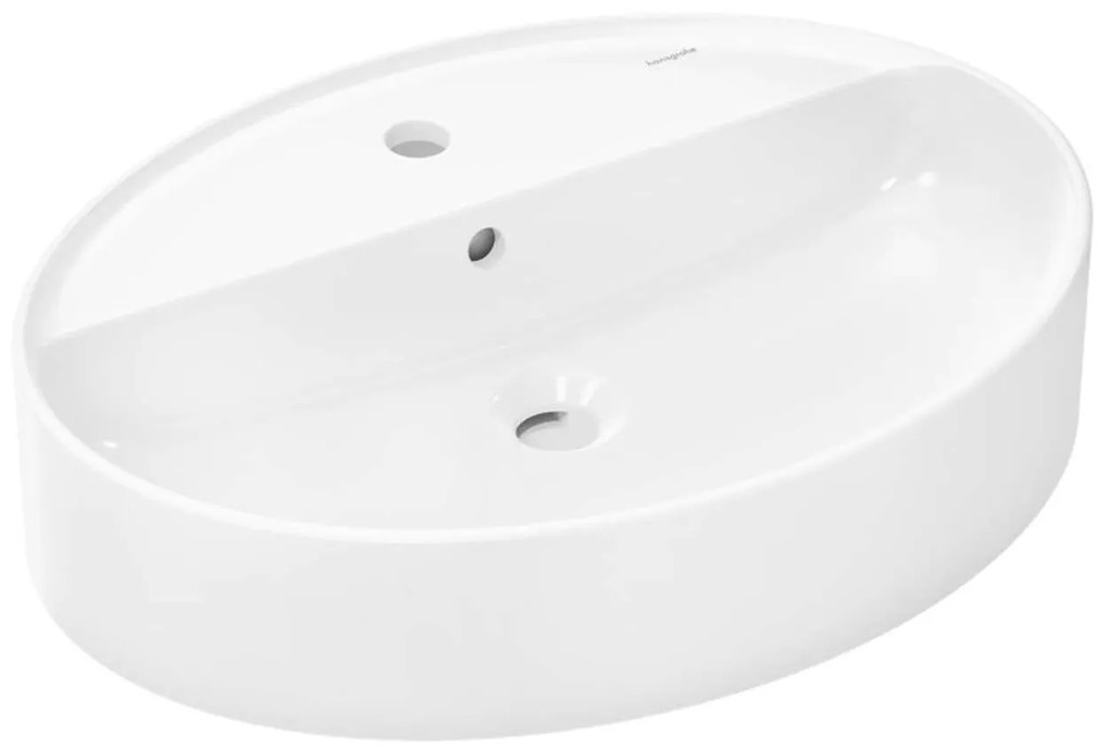 Hansgrohe Xuniva D - Umyvadlo na desku, 60x45 cm, s přepadem, otvor pro baterii, SmartClean, bílá 61078450