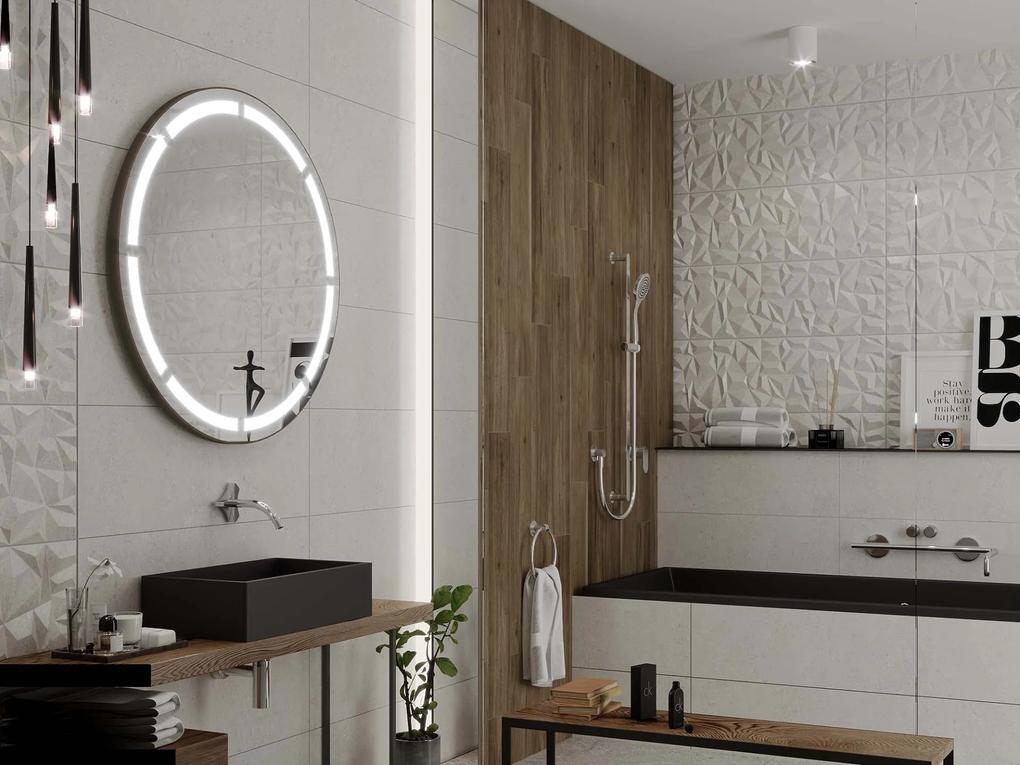 Kulaté zrcadlo do koupelny s LED osvětlením C2 premium