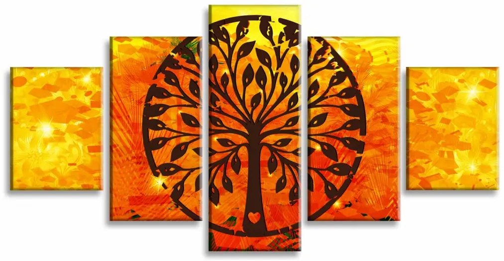 Obraz Abstraktní strom Orange Velikost (šířka x výška): 150x80 cm