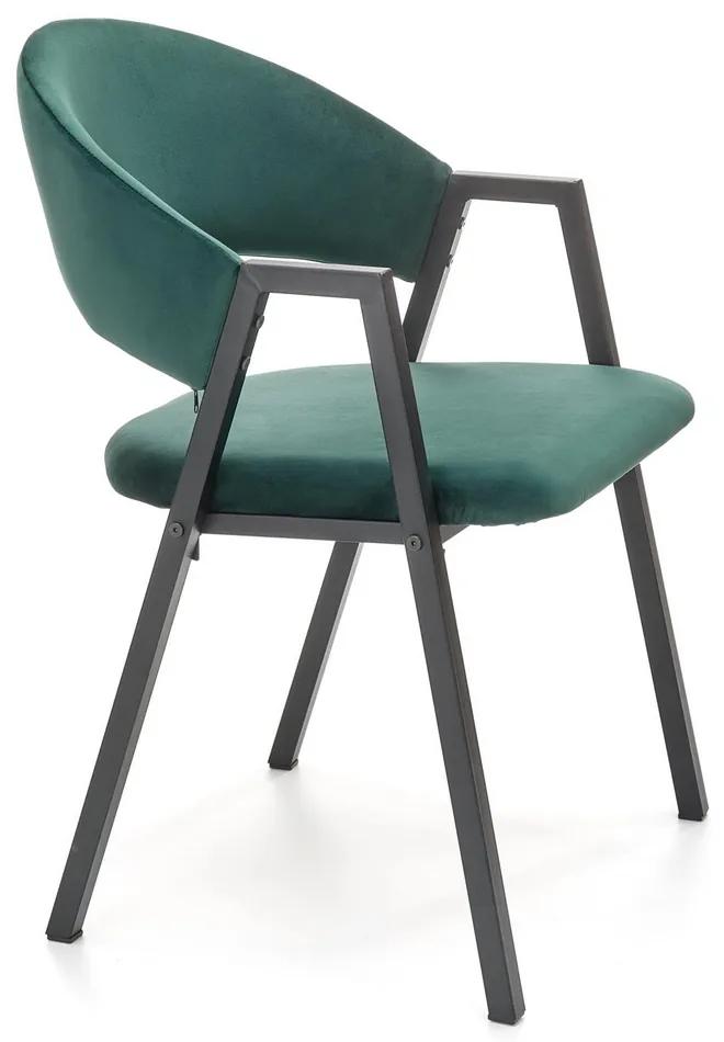 Jídelní židle Zayne, zelená / černá