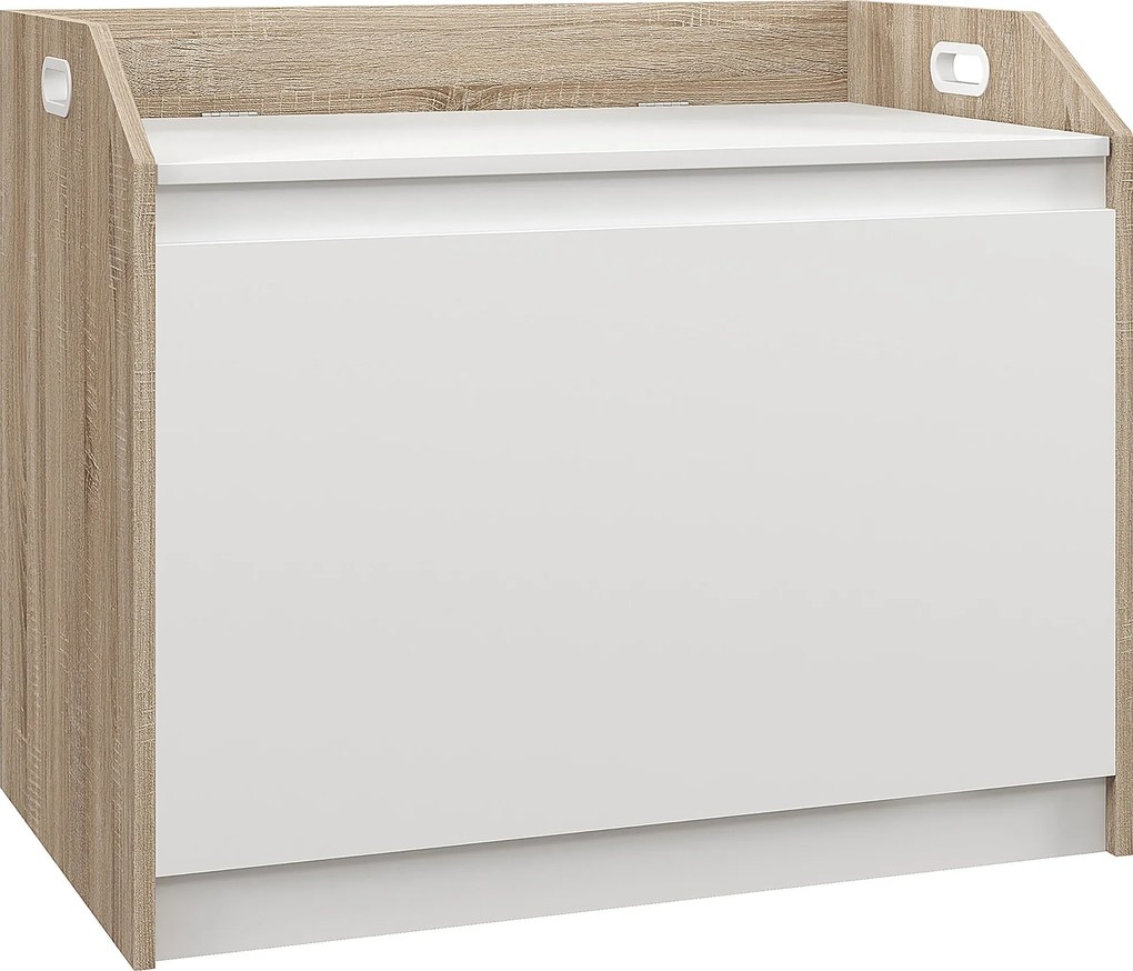 HOMCOM Moderní Dřevěná Úložná Lavice s Opěradlem, Lavice do Předsíně a Ložnice s Úložným Prostorem, 62,4x40x51,5cm | Aosom