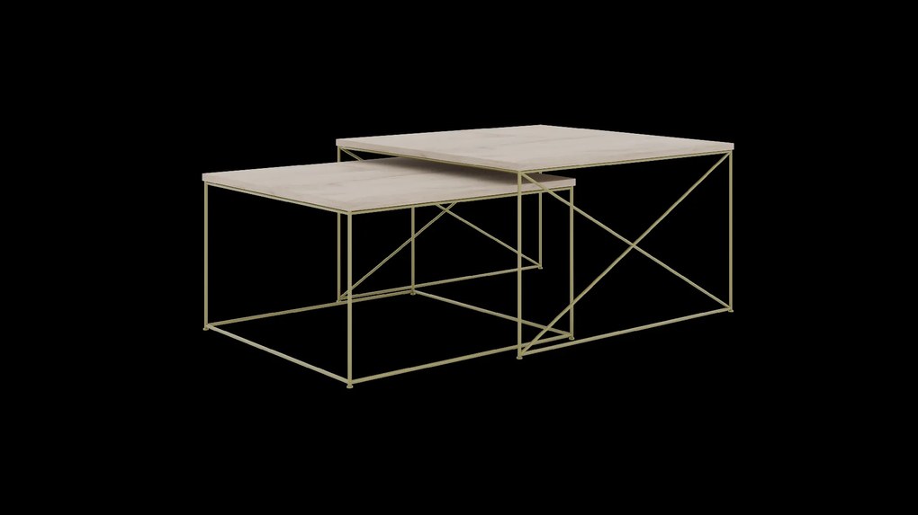 ADRK Furniture Konferenční stolek 2v1 Licco CT-LIC-G-S