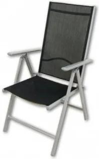 Hliníková skládací židle Garth - černá