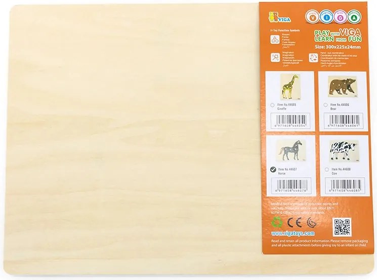 Dětské dřevěné puzzle vkládačka Montessori Viga Kůň