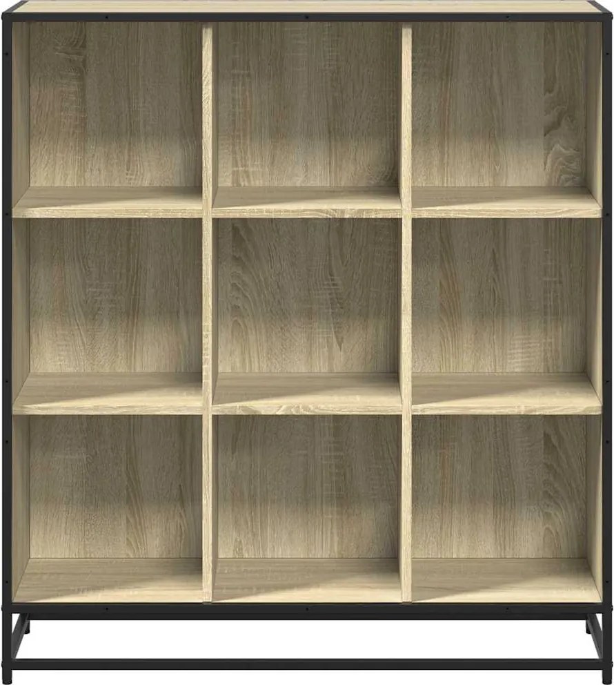 Knihovna dub sonoma 97,5 x 33 x 107,5 cm kompozitní dřevo a kov 3300861