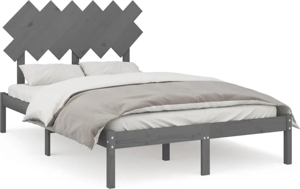 vidaXL Rám postele 120 x 200 cm masivní dřevo [3104865] Barva: Černá