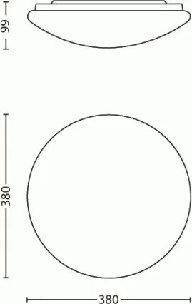 Nástěnné a stropní LED svítidlo Philips Suede 31802/31/EO průměr 38cm 2700K teplá bílá