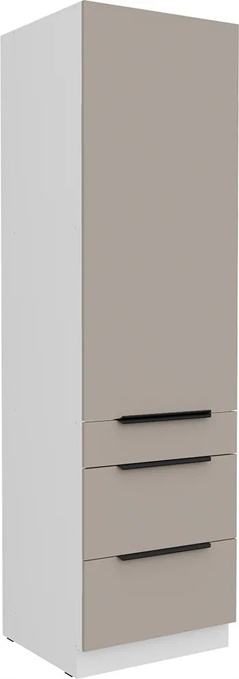 ARIA lb | vysoká skříňka 60 DKS-210 3S1F potravinová | UNI DVÍŘKA | 60 cm | PREMIUM BOX | bílá/béžová