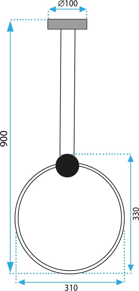 Toolight Toolight, LED stropní svítidlo 30cm 13W 4000K APP1393-CP, zlatá lesklá, OSW-00919