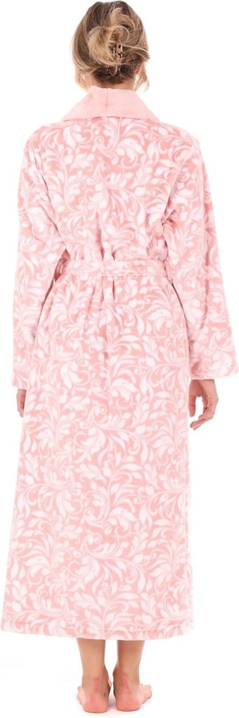 Dámský Župan s Límcem Flora růžová perla 25 56 3053 - XL
