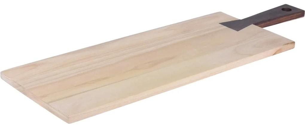 Dřevěné krájecí prkénko s rukojetí, 64 x 20 x 1,5 cm