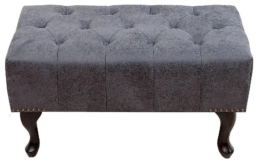 Massive home | Šedá podnožka Chesterfield mikrovlákno
