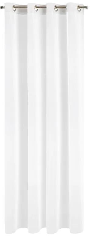 Bílá záclona na kroužcích ESEL 140x250 cm