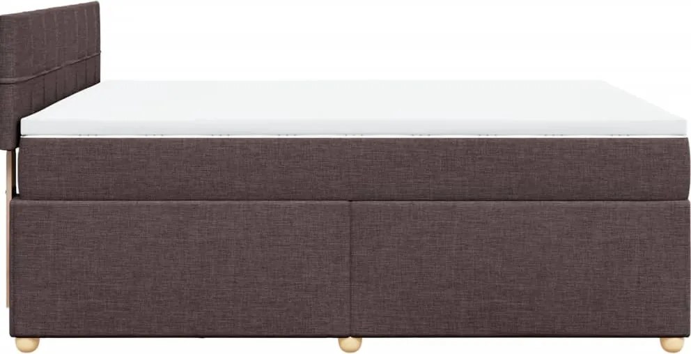 Box spring postel s matrací tmavě hnědá 160x200 cm textil 3286734
