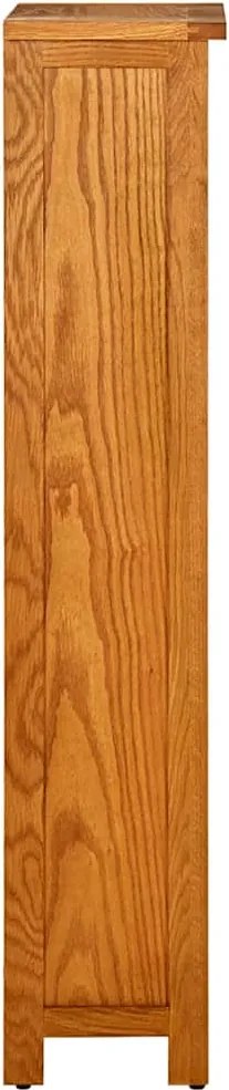 Knihovna se 4 policemi 45 x 22 x 110 cm masivní dubové dřevo 331740