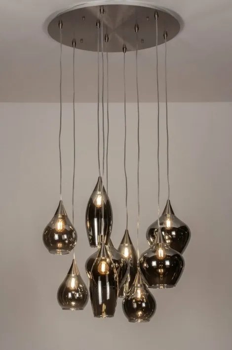 Závěsné svítidlo do obývacího pokoje Loft Lanterne Champagne Douglass Big