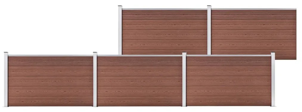 Zahradní plot WPC 872 x 106 cm hnědý 3053246